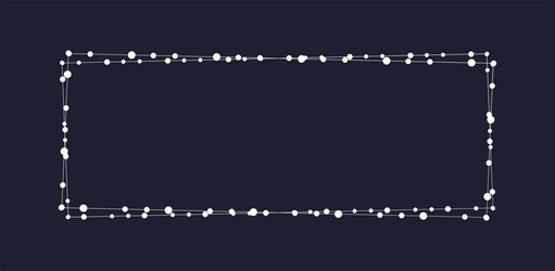 Fairy lights geometric rectangular border frame Vector Image