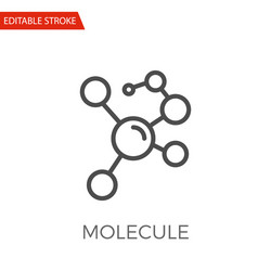 Co2 molecule line icon Royalty Free Vector Image