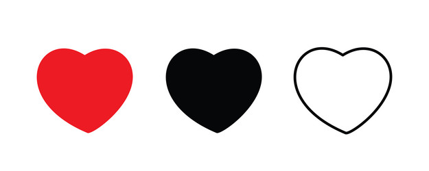 Red and black hearts icon Royalty Free Vector Image