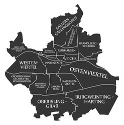 Modern city map - regensburg germany Royalty Free Vector