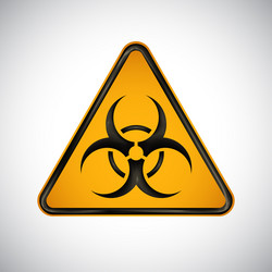 Caution chemical weapon sign black yellow carbon Vector Image