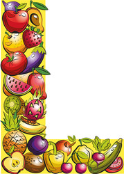 Letter l font in the form of a christmas tree Vector Image