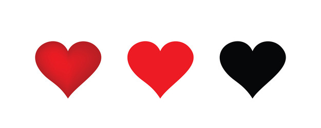 Red and black hearts icon Royalty Free Vector Image