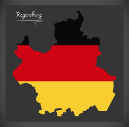 Modern city map - regensburg germany Royalty Free Vector