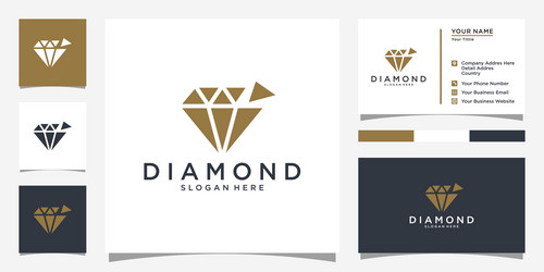Creative diamond concept logo design template Vector Image