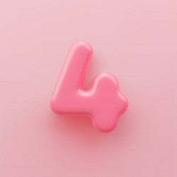 Pink Number 4 Vector Images (over 720)