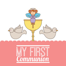 First communion Royalty Free Vector Image - VectorStock