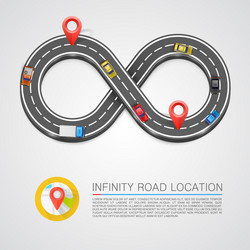 Track road infinity road highway Royalty Free Vector Image