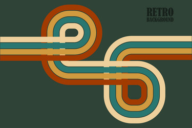 Retro stripe pattern in boho style retro font Vector Image