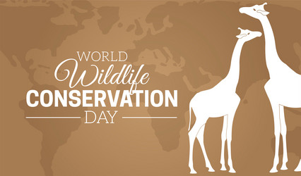 World wildlife conservation day blue background Vector Image