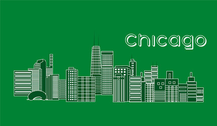 Chicago landscape Royalty Free Vector Image - VectorStock