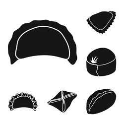 Design cuisine and appetizer logo Royalty Free Vector Image