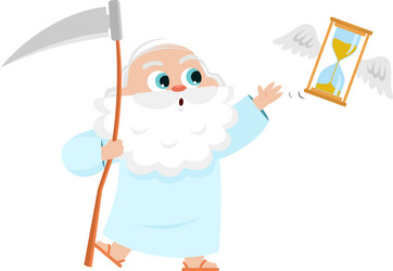 Father time man cartoon character Royalty Free Vector Image
