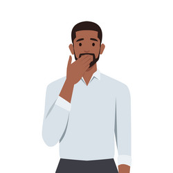 Upset man feeling frustrated and desperate Vector Image