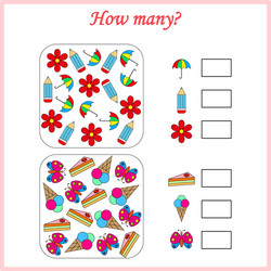 Worksheet mathematical puzzle game learning Vector Image