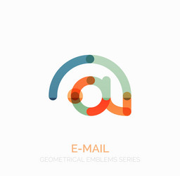 Email business symbol or at sign logo Royalty Free Vector