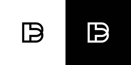 Modern and simple bp initials logo design Vector Image