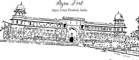Agra Fort Vector Images (85)