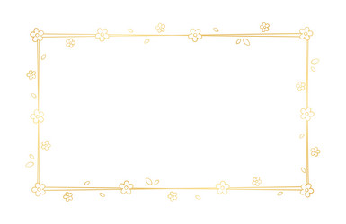 Floral botanical frame template rectangular Vector Image