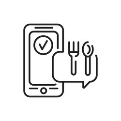 Order food mobile application in smartphone color Vector Image