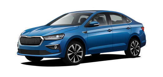 Realistic black car sedan Royalty Free Vector Image