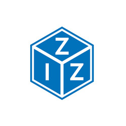 Ziz letter logo design on white background Vector Image