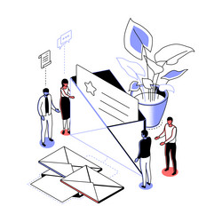 Business correspondence - modern colorful Vector Image