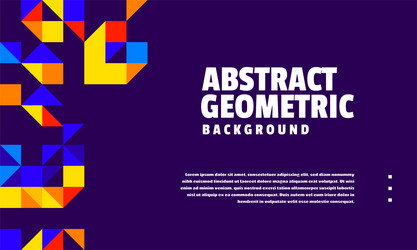 Flat geometric background design template Vector Image