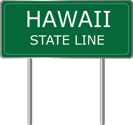 Florida state line green road sign us Royalty Free Vector