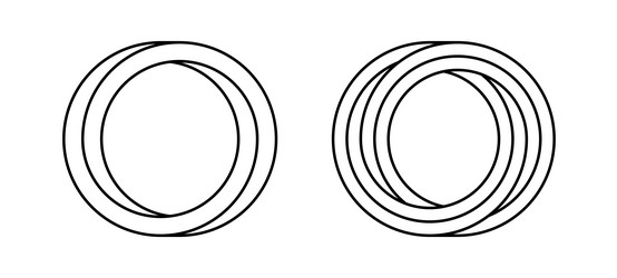 Impossible circle shape line optical symbol Vector Image