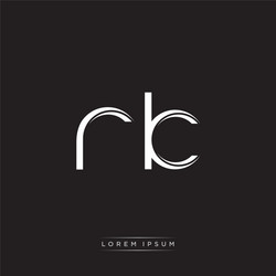 Rk logo letter monogram slash with modern logo Vector Image