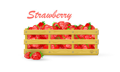Wooden box with vegetables and berries for game ui