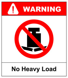 No heavy load do not place objects Royalty Free Vector Image