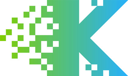 K letter network logo icon design Royalty Free Vector Image