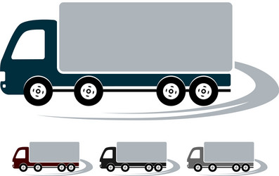 Blue lorry truck Royalty Free Vector Image - VectorStock