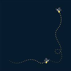 Firefly border divider clipart fireflies flying Vector Image