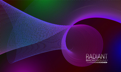 Radiant background design with iridescent dots Vector Image