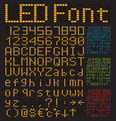 Digital letters and numbers set Royalty Free Vector Image