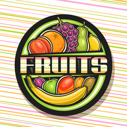 Logo for fresh fruits Royalty Free Vector Image