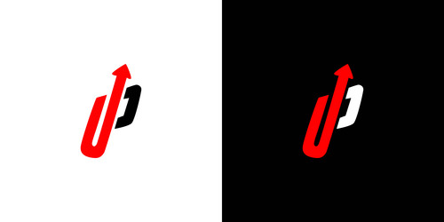 Simple and modern up logo design 4 Royalty Free Vector Image