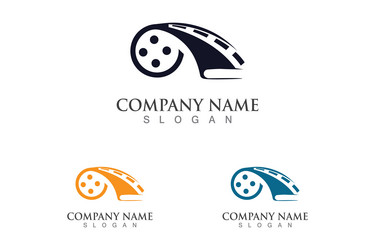 Film logo design template isolated Royalty Free Vector Image