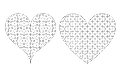 Jigsaw Puzzle Heart Vector Images (over 1,500)