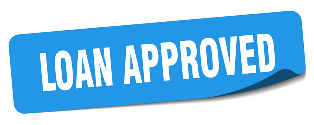 Loan approved sticker label Royalty Free Vector Image