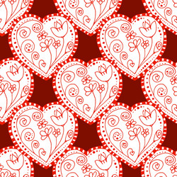 Seamless pattern hearts Royalty Free Vector Image
