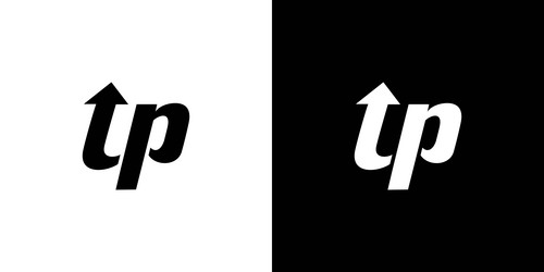 Simple and modern up logo design 4 Royalty Free Vector Image