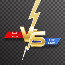 Lightning strike vs letter energy conflict game Vector Image