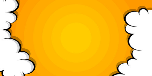 Cartoon puff cloud template on transparent Vector Image