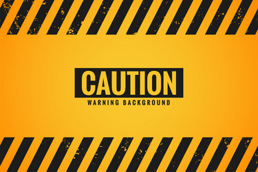 Caution warning background with yellow and black Vector Image