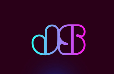 Js j s pink alphabet letter logo combination Vector Image