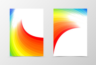 Rainbow flyer template design Royalty Free Vector Image